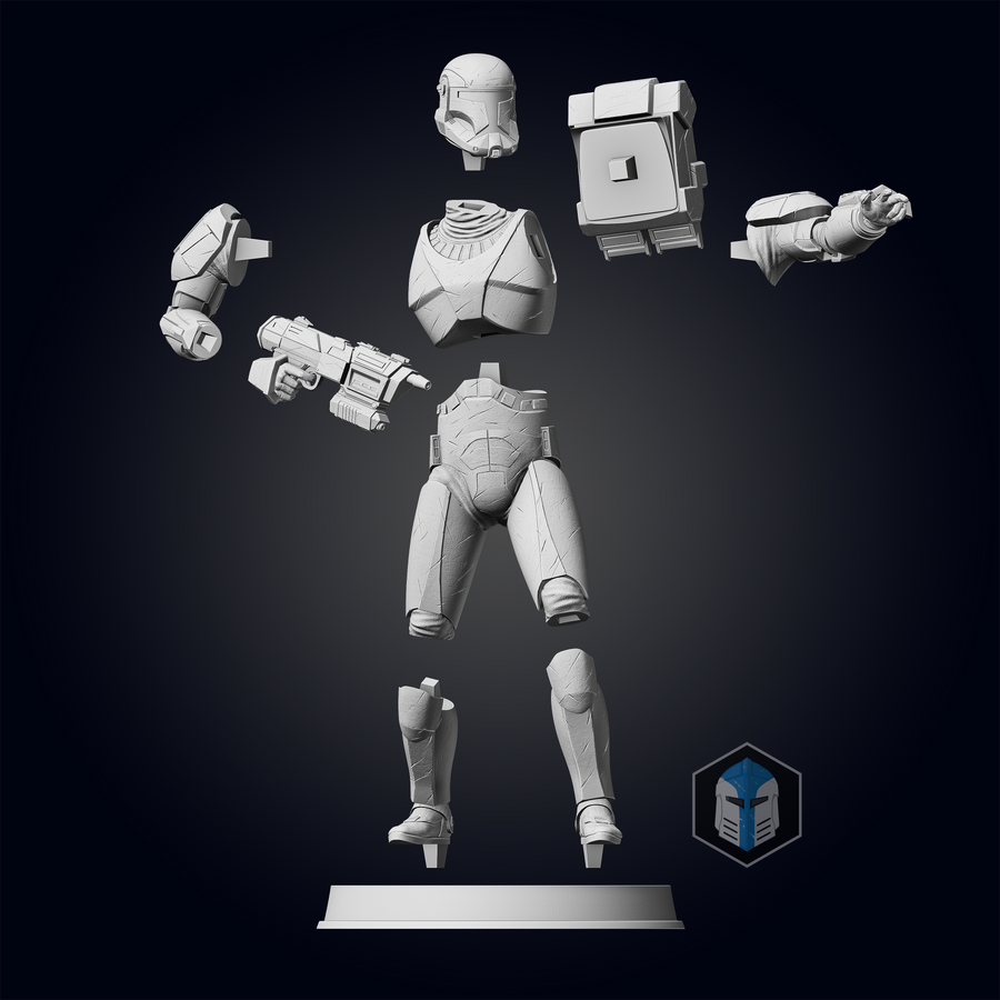 Republic Commando Figurine - Pose 3 - 3D Print Files – Galactic Armory