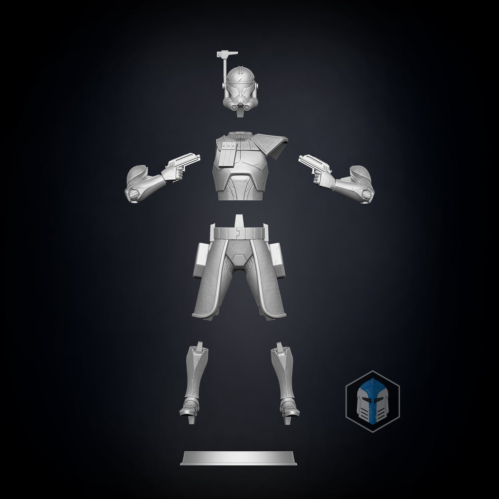 Captain Rex Figurine - Pose 1 - 3D Print Files – Galactic Armory